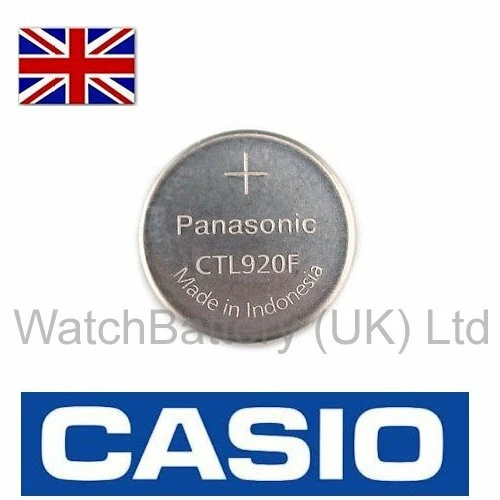 CTL920F RECHARGEABLE PANASONIC Watch Battery CTL920 for Casio Solar ...