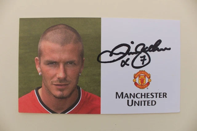 DAVID BECKHAM ( Manchester United ) Signed Club Card. £56.05 - PicClick UK