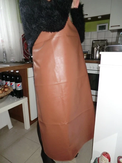 GUMMISCHÜRZE RUBBER APRON Echt-Gummi Arbeitschürze Waschhaus Beidseitig ...