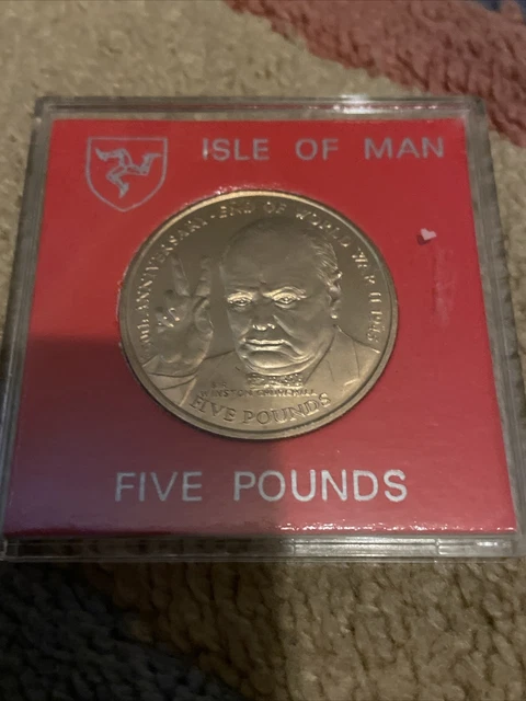 ISLE OF MAN Winston Churchill Five Pound Coin 50th Anniversary Coin 1995 £9.00 - PicClick UK