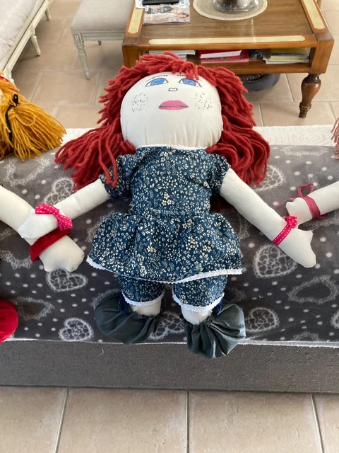 POUPÉE DE CHIFFON Tissu Et Mousse Fabrication Artisanale 50cm EUR 45,00 - PicClick FR