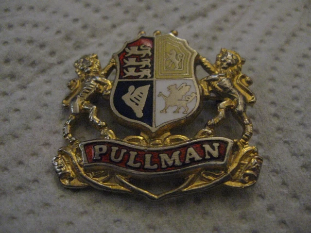 RARE OLD PULLMAN Railway Train Drivers Large Enamel Badge Nr 28453 £6. ...