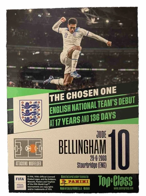 PANINI ADRENALYN XL Top Class 2024 Unbeatable JUDE BELLINGHAM Card N ...