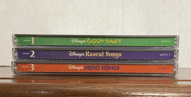 DISNEY CD LOT Of 3 Buddy Rascal & Hero Songs 1996 McDonalds Vol 1 2 3 ...