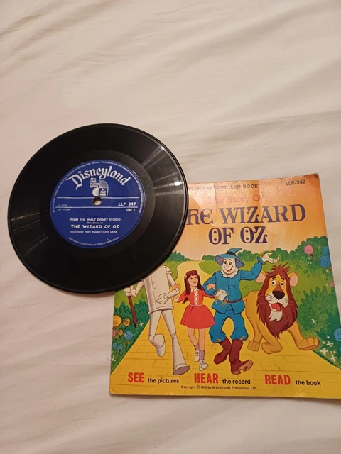 VINTAGE DISNEY THE Wizard Of Oz Book & Record RARE VERSION OF THE ...