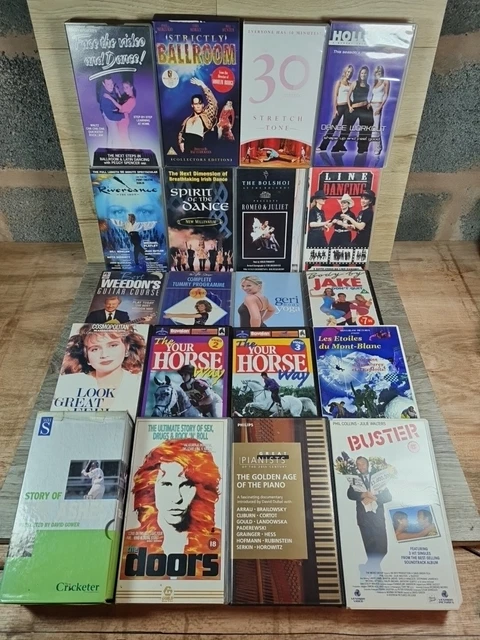 20 VHS VIDEO Tape Bundle Job Lot Dancing Music Horses Fitness Workout ...