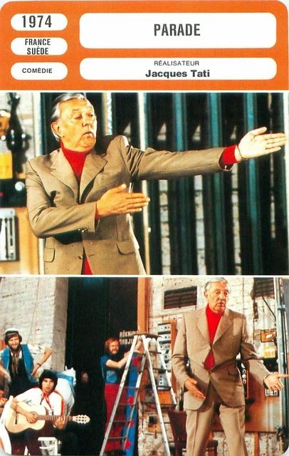 FICHE CINÉMA - JACQUES TATI - PARADE - 1974 EUR 1,00 - PicClick FR