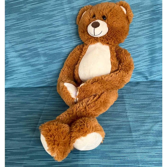 KELLYTOY TEDDY BEAR Plush Tan Extra Long Limbs Hook Loop Paws Hanging ...