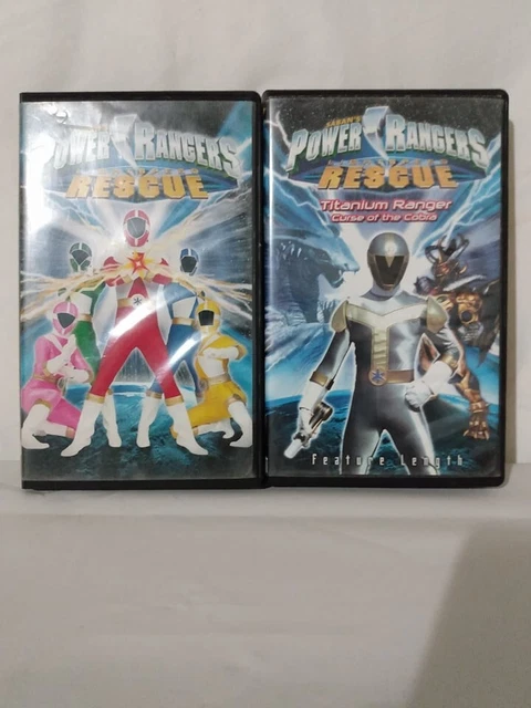 POWER RANGERS LIGHTSPEED Rescue VHS Lot (2) Curse Of The Cobra Titanium ...