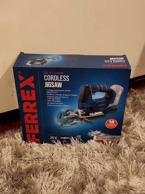 FERREX 20V LI-ION CORDLESS JIGSAW UNIVERSAL ACTIV ENERGY - WORKS W ...