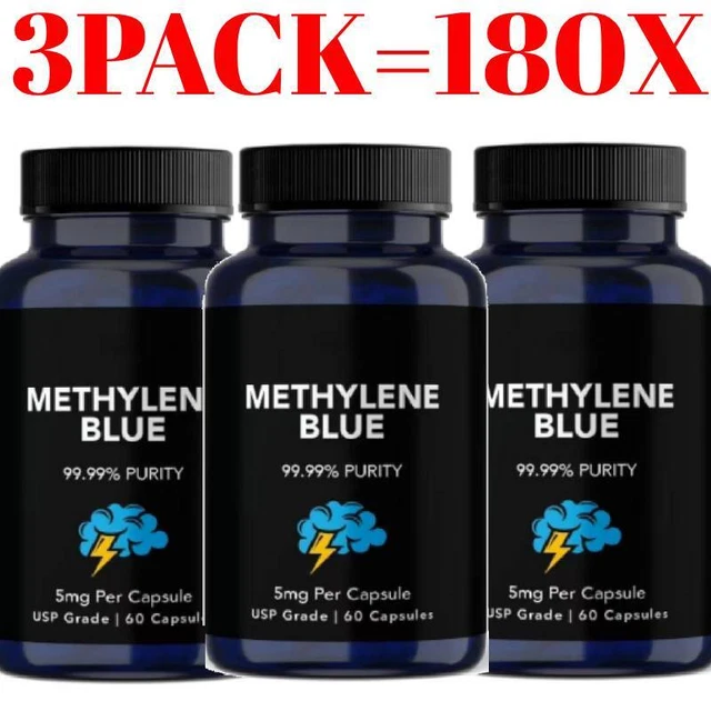 METHYLENE BLUE CAPSULES 5mg - USP Grade, 99.99% Purity, 180Capsule s £ ...