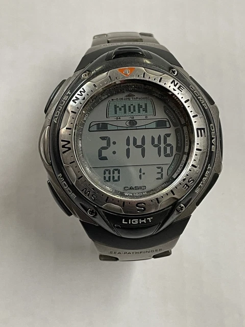 CASIO SEA PATHFINDER Triple Sensor 10bar 2273 SPF-40 Watch New Batt £ ...
