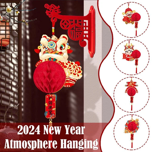 2024 CHINESE DRAGON New Year Spring Festival Lantern Plastic Hanging ...