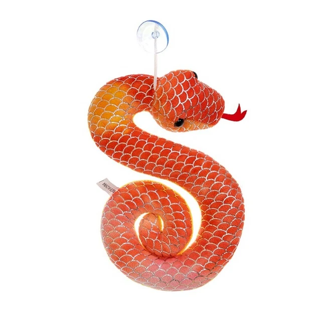 PLUSH LITTLE SNAKE Plush Toy Fluffy Zodiac Mascot Doll Spring Festival ...