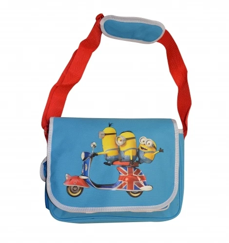MINIONS MOVIE 'BRITISH Minion Moped' Messenger School Despatch Bag ...