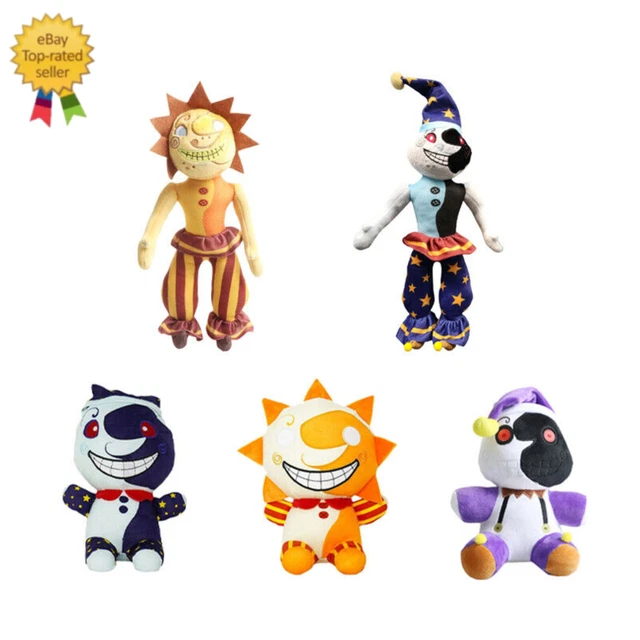 UK FNAF SUNDROP moondrop Clown Figure Cartoon Plush Toy sun moon Doll ...