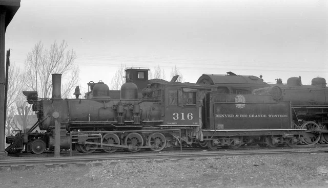 D&RGW DENVER RIO Grande Western Railway Narrow Gauge, No 316 Old Train ...