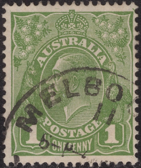 AUSTRALIA KGV 1D green CofA, “MELBOURNE 11” Vic pmk -2- $2.49 - PicClick AU
