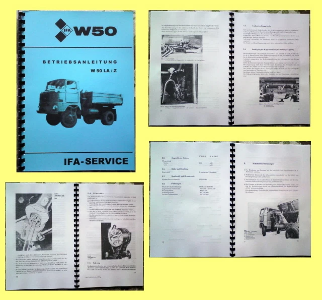 IFA W50 LA/Z Betriebsanleitung W 50 LA Allrad Kipper EUR 12,95 ...