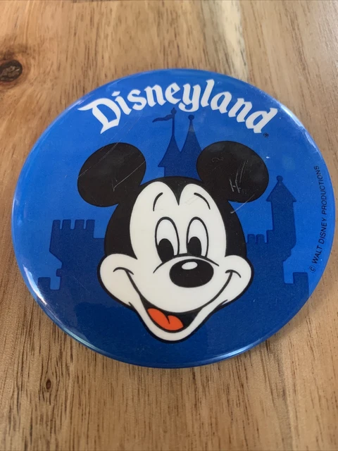 VINTAGE WALT DISNEY Disneyland Mickey Mouse Pin Back Button $9.99 ...