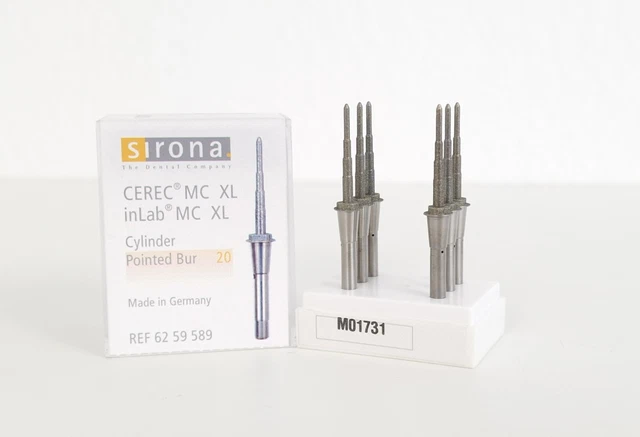 SIRONA CEREC CYLINDER Pointed Bur 20 6259589 inLab MC XL Schleifer ...