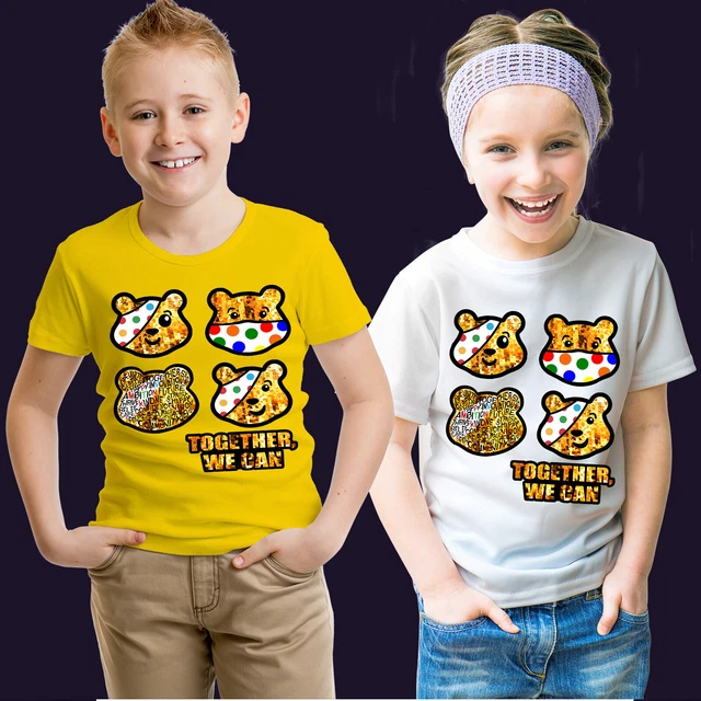 CHILDREN IN NEED Spotty Day 2023 Pudsey Bear Boys Girls School T Shirt ...