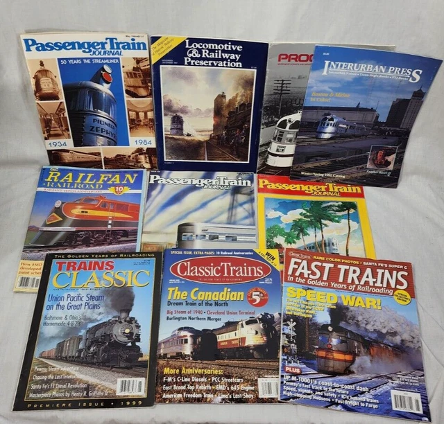 80'S 90'S TRAINS Magazine Lot Vintage Railroad RAILFAN Passenger Train ...