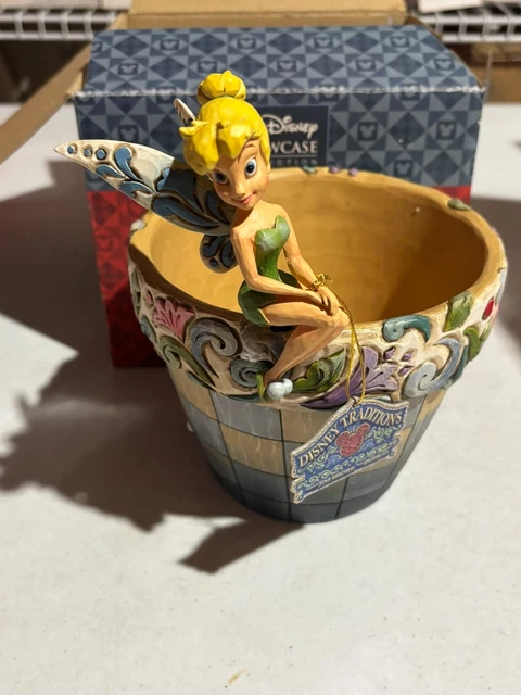 DISNEY TRADITIONS JIM Shore Tinker Bell Tink Flower Pot 4013258 New ...