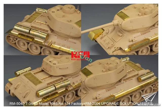 RYEFIELD RM5040 1/35 T-34/85 Model 1944 No.174 Factory+RM2004 UPGRADE ...
