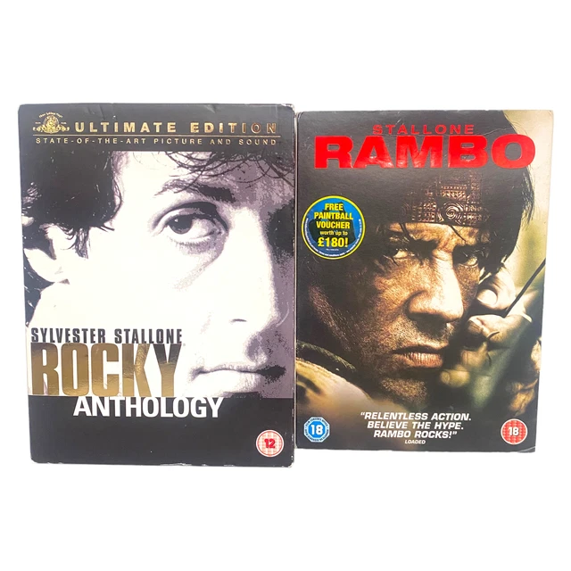 ROCKY ANTHOLOGY BOX Set 1-5 & Rambo, 6 Movies DVD Bundle Sylvester ...