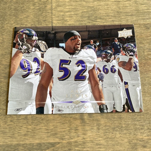CARTE DE FOOTBALL RAY LEWIS 2008 Upper Deck #16 Baltimore Ravens NFL ...