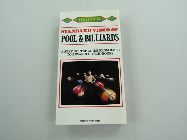 BYRNES STANDARD VIDEO of Pool & Billiards VHS Basics to Advanced ...