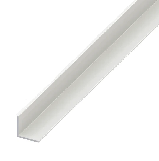 WHITE PLASTIC PVC Equal Angle Corner Edging Protection Profile Trim 1m ...