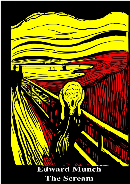 HIGH DETAIL AIRBRUSH stencil MUNCH INSPIRED THE SCREAM STENCIL £30.00 ...
