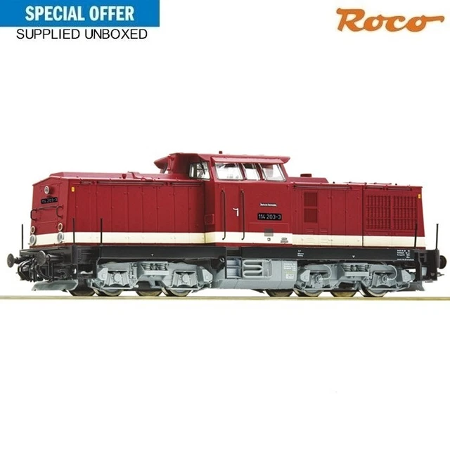ROCO HO 1:87 DCC DIGITAL Diesel locomotive BR 114 203-3 DR Era IV NEW ...