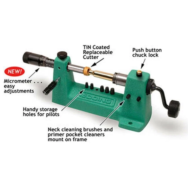 REDDING MODEL 2400 Case Trimming Lathe, Micrometer Adjustable Trimmer ...