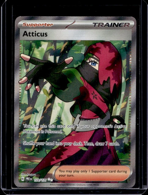 2025 POKEMON SV Prismatic Evolutions Atticus Ultra Rare Holo #133/131 ...