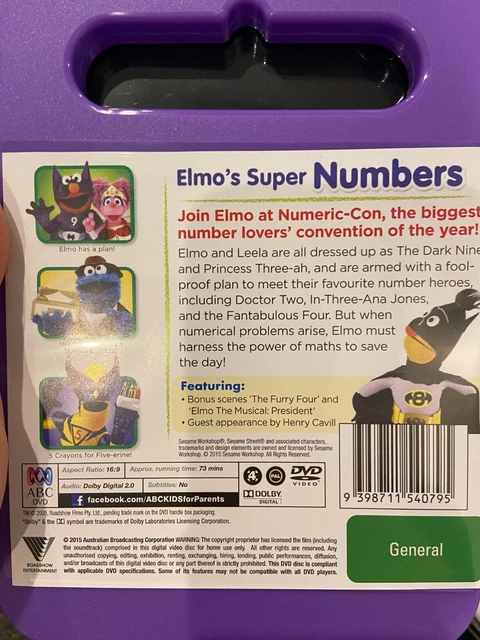 SESAME STREET - Elmo's Super Numbers region 4 DVD (kids series) £11.39 ...