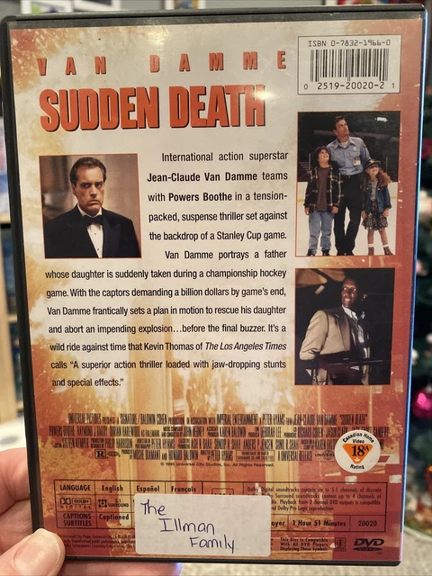 SUDDEN DEATH (DVD, 1998) Jean-Claude Van Damme $6.00 - PicClick CA