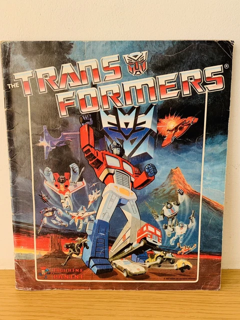 VINTAGE 1980'S PANINI The Transformers Sticker Album G1 99.5% Complete ...