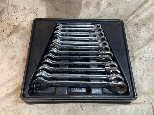 BLUE POINT RACHET Combination Spanner Set 8mm - 19mm By Snap On £165.00 ...