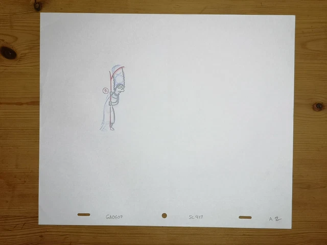 Marge Simpson The Simpsons Production Art Drawing Cel Cartoon Animation