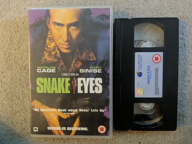 SNAKE EYES VHS Video Big Box Ex Rental PAL Touchstone Poctures Cage EUR ...