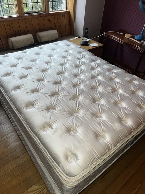 DOUBLE BED FRAME with Mattress and Mattress Topper - White £17.67 ...