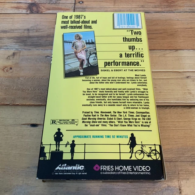 WISH YOU WERE Here VHS VCR Video Tape Used Emily Lloyd Fries Home Video ...