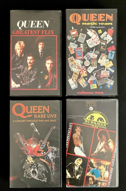 QUEEN MUSIC VHS Video Bundle x4 - Greatest Flix, Magic years, Rare Live ...