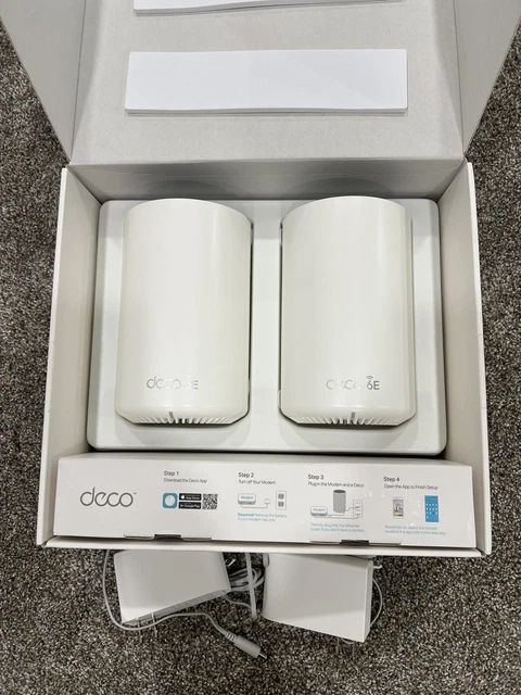 TP-LINK DECO AXE5400 Tri-Band WiFi 6E Mesh System Router Deco XE75 (2 ...
