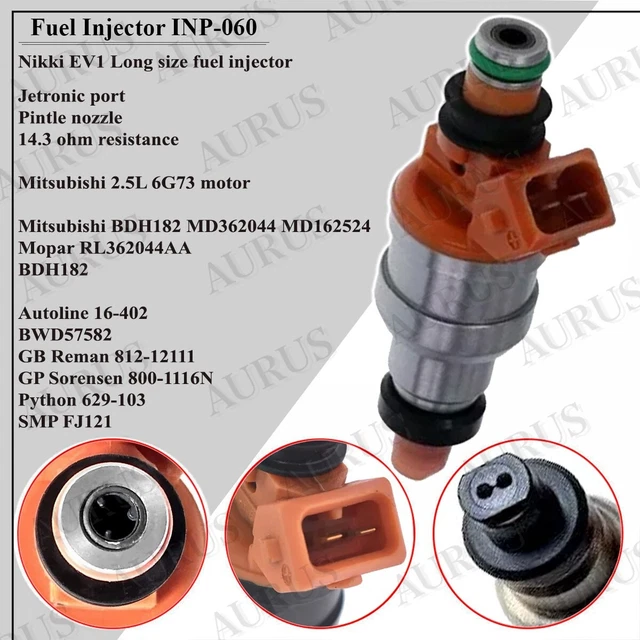 X1 OEM NIKKI Fuel Injector for 1991 1992 Eagle Summit 1.5L INP-060 I4 ...