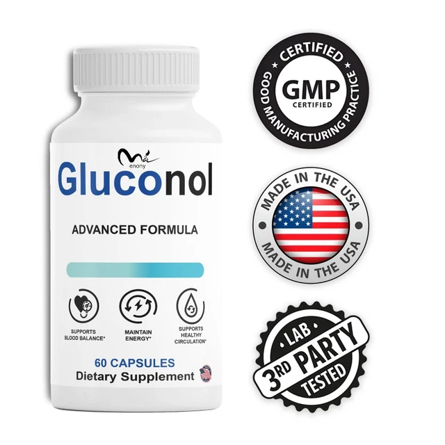 GLUCONOL CAPSULES, ADVANCED Formula for Blood Health & Wellness -2 Pack ...