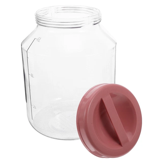 PLASTIC AIRTIGHT FERMENTING Jar With Lid - 6l Home Pickling Grain ...